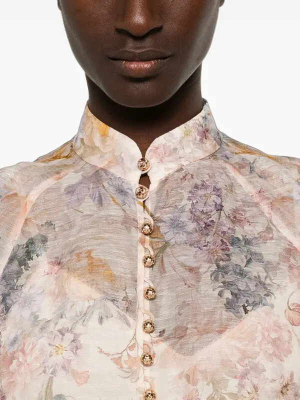 Zimmermann Ascent Linen And Silk Blouse