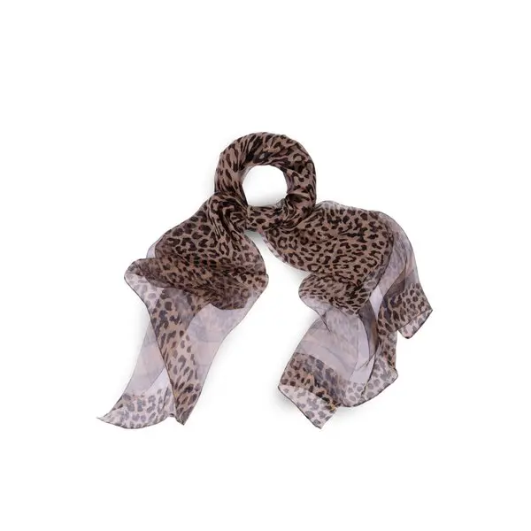 Saachi Sheer Leopard Print Scarf