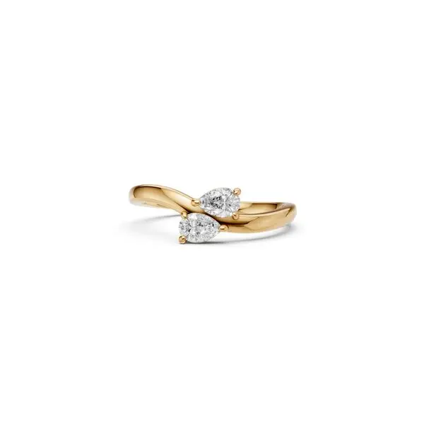 AYA FINE JEWELRY Anouk Pear Cut Lab Grown Diamond Toi Et Moi Engagement Ring In Gold - Yellow