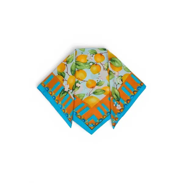 Saachi Lemon Motif Satin Bandana