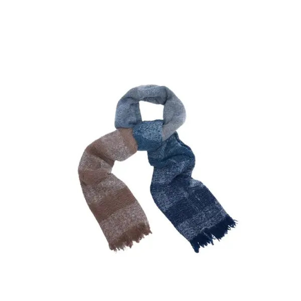 Saachi Striped Fringed Ombre Scarf