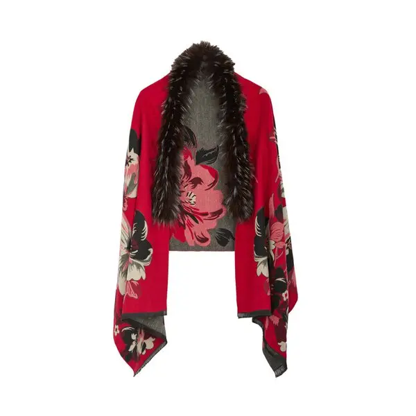 Saachi Bloom Reversible Fur Scarf