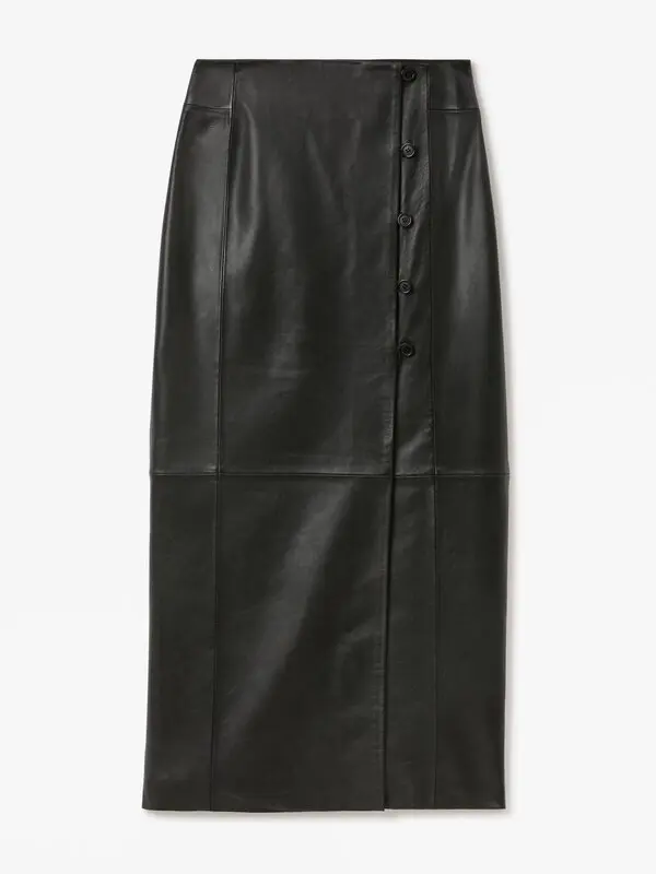 HOUSE OF DAGMAR Leather Wrap Skirt