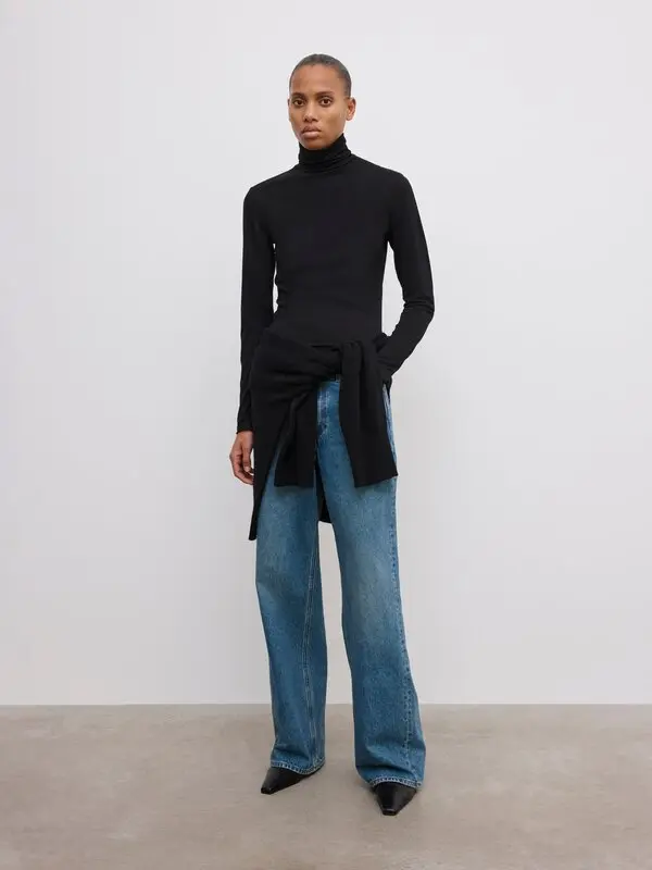 HOUSE OF DAGMAR Wool Jersey Rollneck