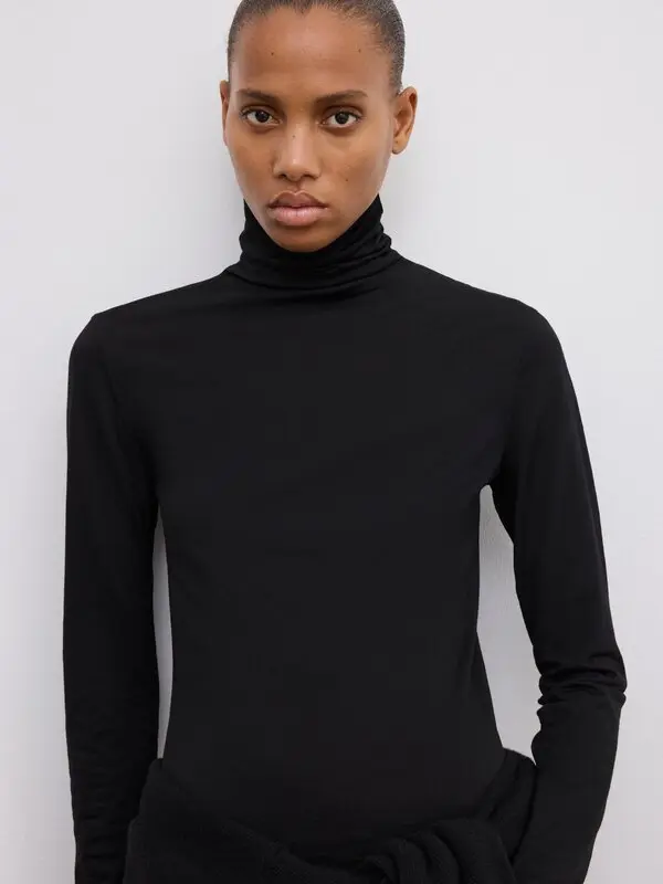 HOUSE OF DAGMAR Wool Jersey Rollneck