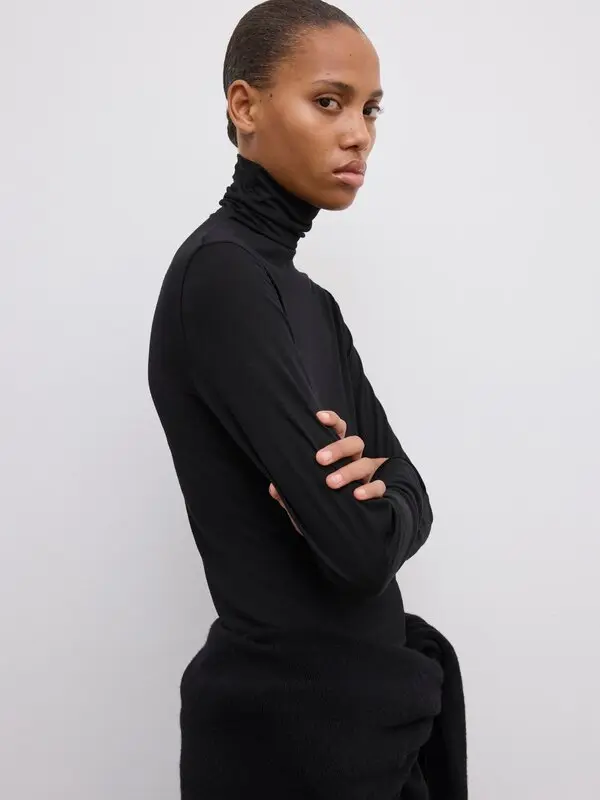 HOUSE OF DAGMAR Wool Jersey Rollneck