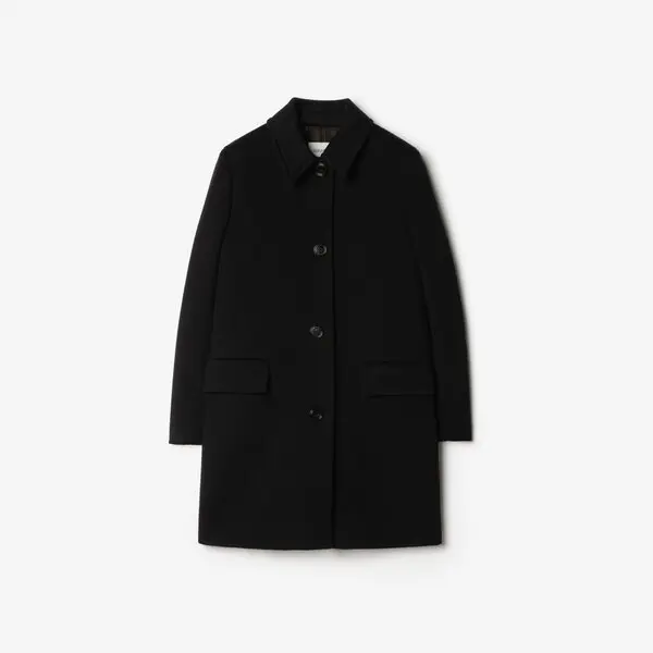 Burberry Wool Cashmere Gosford Tailored Coat - Black