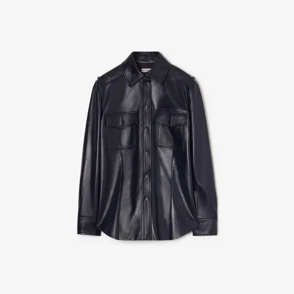 Burberry Classic Fit Leather Shirt