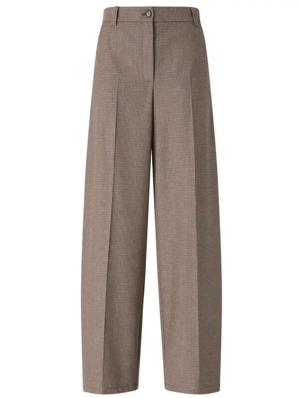 Pinko Tailored Trousers In Wool-blend - Brown