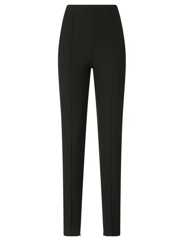 Pinko Sleek Tailored Trousers With Stretch Blend - Black