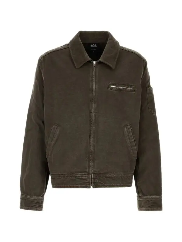 A.p.c. Classic-collar Cotton Denim Zip Jacket