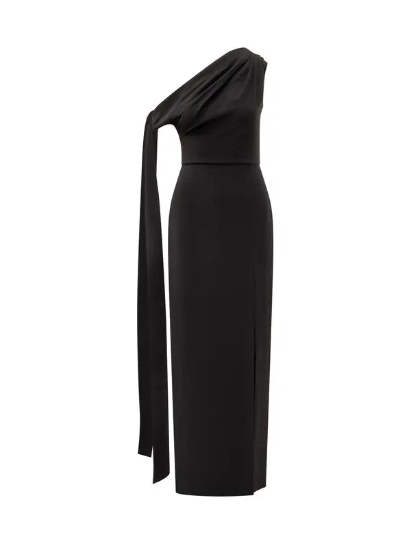 Solace London Monochrome Draped Suit Mini Dress