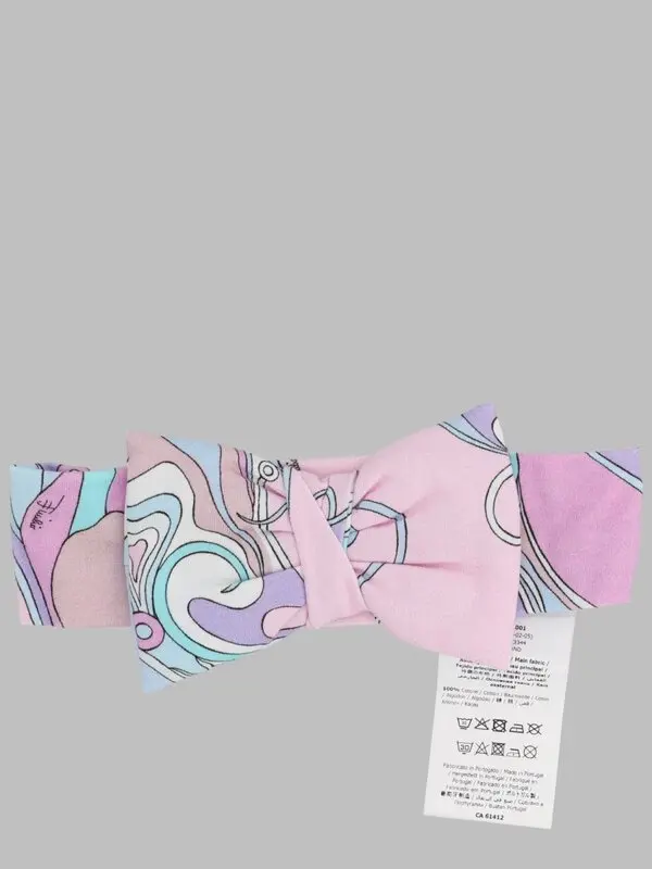 Emilio Pucci Baby Iridescent All-over Print Cotton Headband
