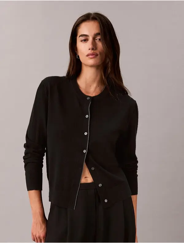 Calvin Klein Merino Wool Blend Cardigan