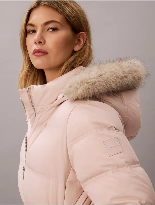 Calvin Klein Matte Belted Short Puffer Jacket - Modesty