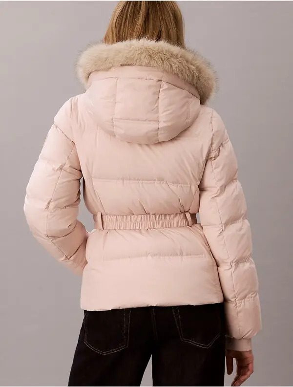 Calvin Klein Matte Belted Short Puffer Jacket - Modesty