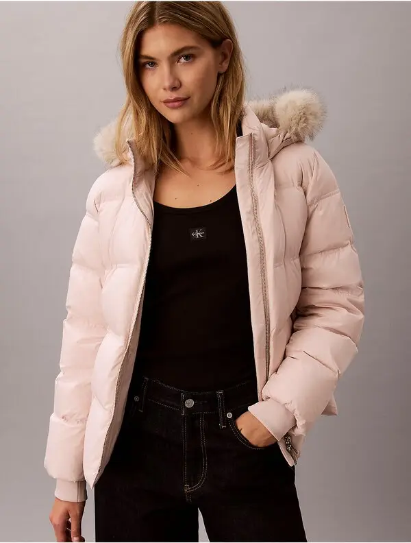 Calvin Klein Matte Belted Short Puffer Jacket - Modesty
