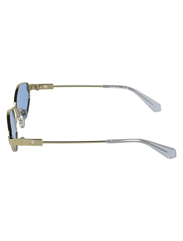 Calvin Klein Modified Rectangle Sunglasses - Gold