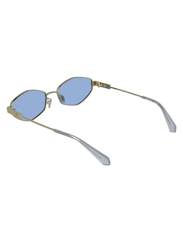 Calvin Klein Modified Rectangle Sunglasses - Gold