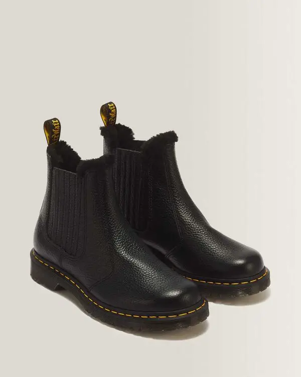 Dr. Martens 2976 Leonore Ii Faux Fur Lined Soft Leather Chelsea Boots