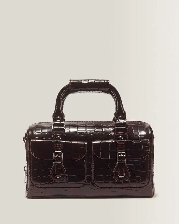Dr. Martens Top Handle Croc Emboss Leather Bag