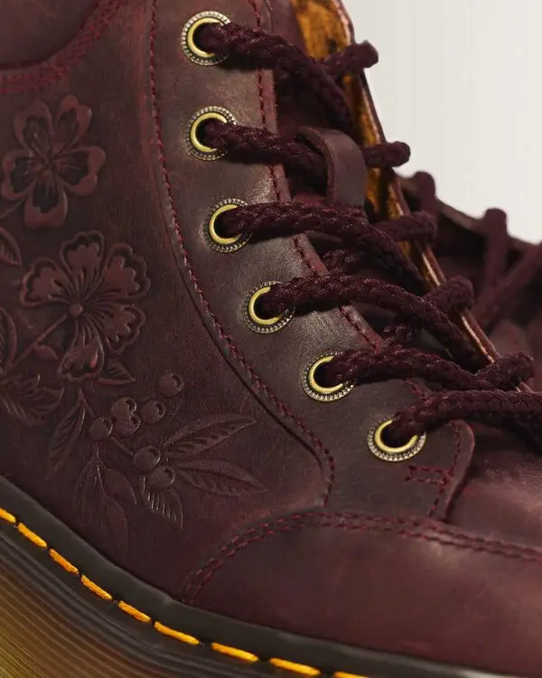 Dr. Martens Buzz Floral Emboss Analine Leather Boots