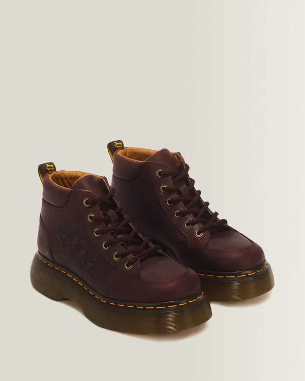 Dr. Martens Buzz Floral Emboss Analine Leather Boots