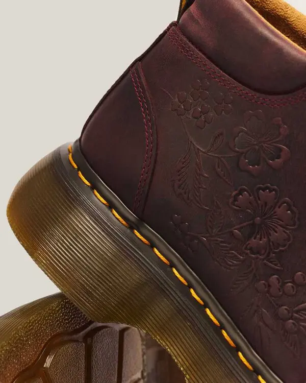 Dr. Martens Buzz Floral Emboss Analine Leather Boots