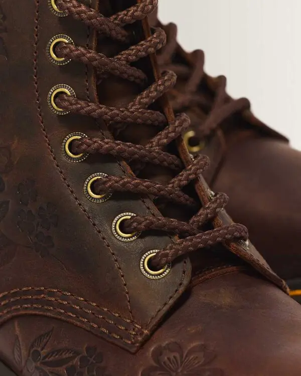 Dr. Martens 1460 Pascal Deboss Floral Eye Crazy Horse Leather Boots