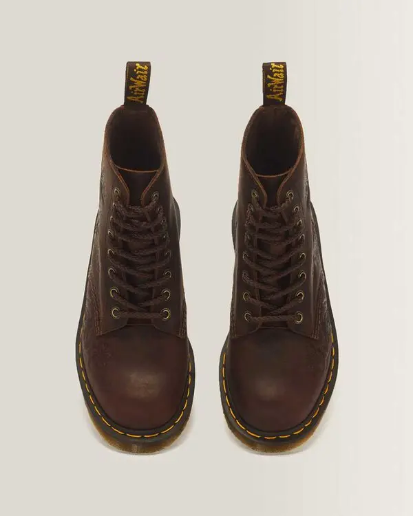 Dr. Martens 1460 Pascal Deboss Floral Eye Crazy Horse Leather Boots