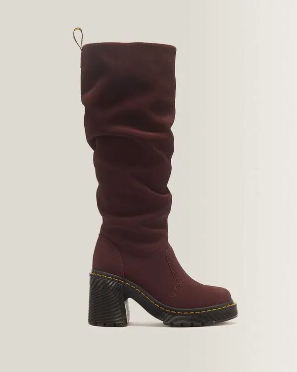 Dr. Martens Kasey Suede Knee High Heeled Boots