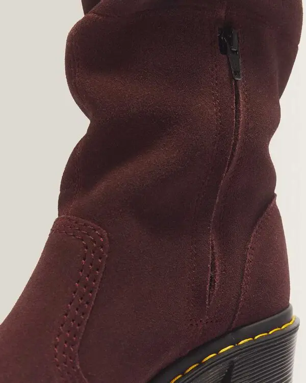 Dr. Martens Kasey Suede Knee High Heeled Boots