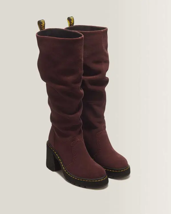 Dr. Martens Kasey Suede Knee High Heeled Boots