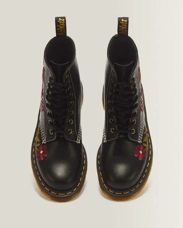 Dr. Martens 1460 Pascal Floral Eye Wanama Leather Lace Up Boots