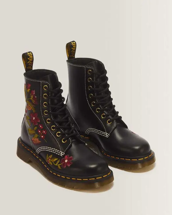 Dr. Martens 1460 Pascal Floral Eye Wanama Leather Lace Up Boots