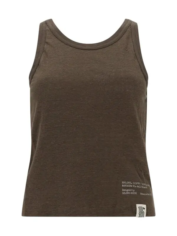 GOLDEN GOOSE Linen Camisole - Brown