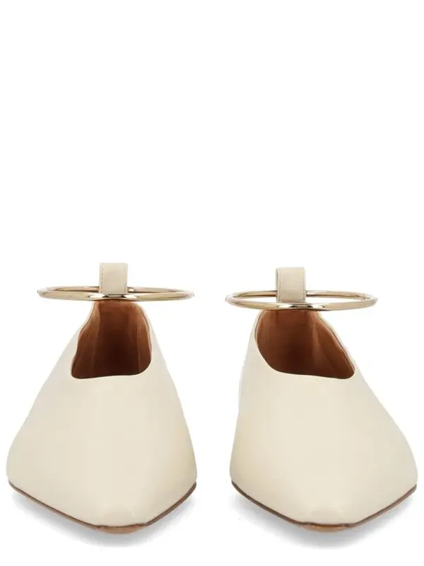 JIL SANDER Ballerina With Anklet - Cream