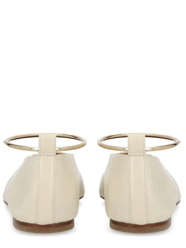 JIL SANDER Ballerina With Anklet - Cream