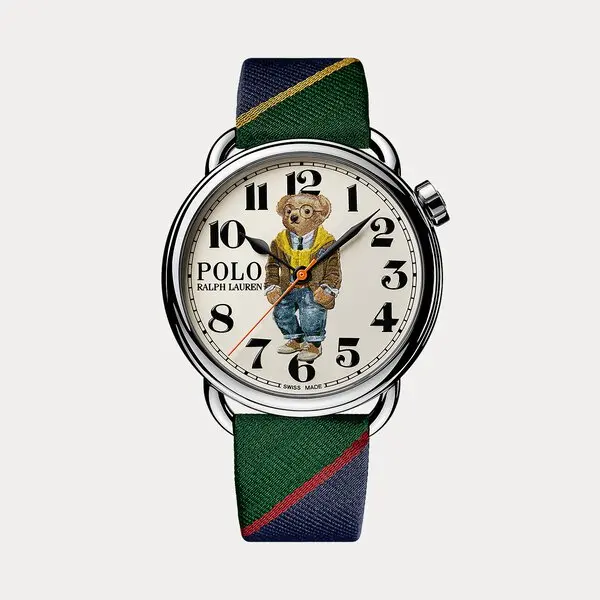 Ralph Lauren 42 Mm Preppy Polo Bear Watch