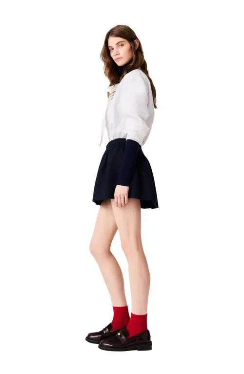Maje Short Tailored Rhinestone Skirt