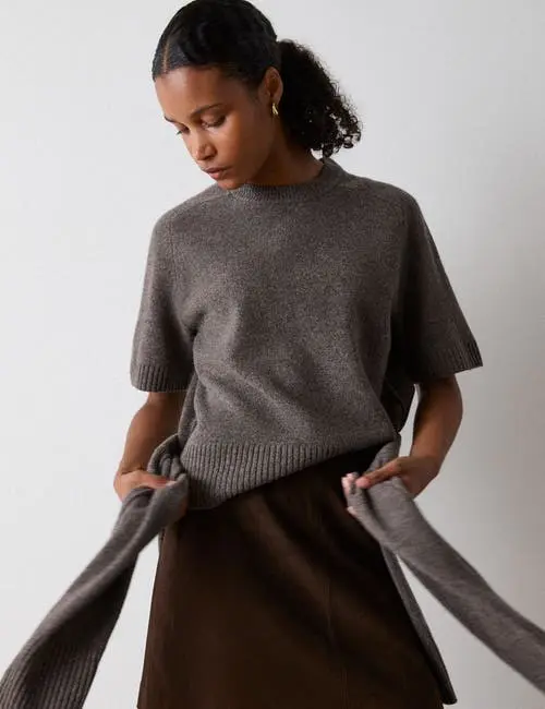 Whistles Wool Knitted Tee