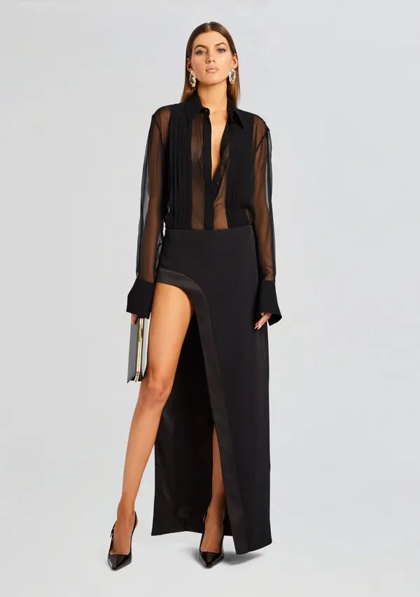 SANS FAFF Meghan Panelled Silk Blouse