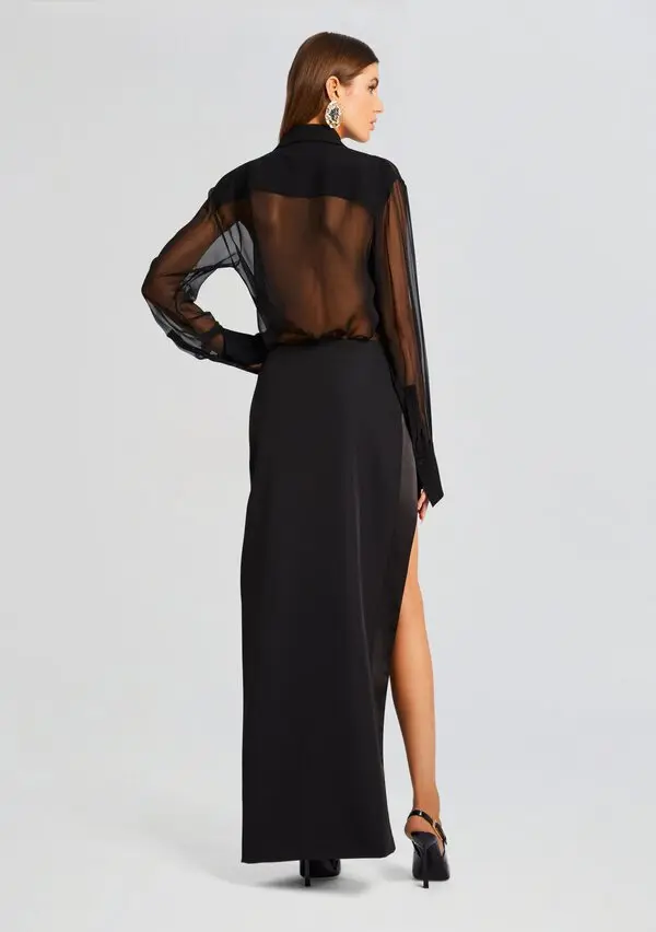 SANS FAFF Meghan Panelled Silk Blouse