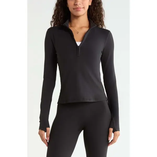 Zella Zen Half Zip Pullover - Black