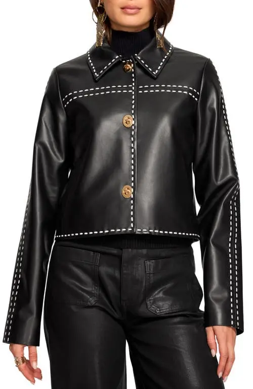 Ramy Brook Mira Leather Jacket - Black