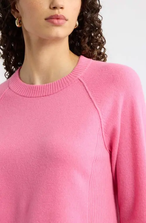 Caslon Wool & Cashmere Raglan Sweater - Pink Cosmos