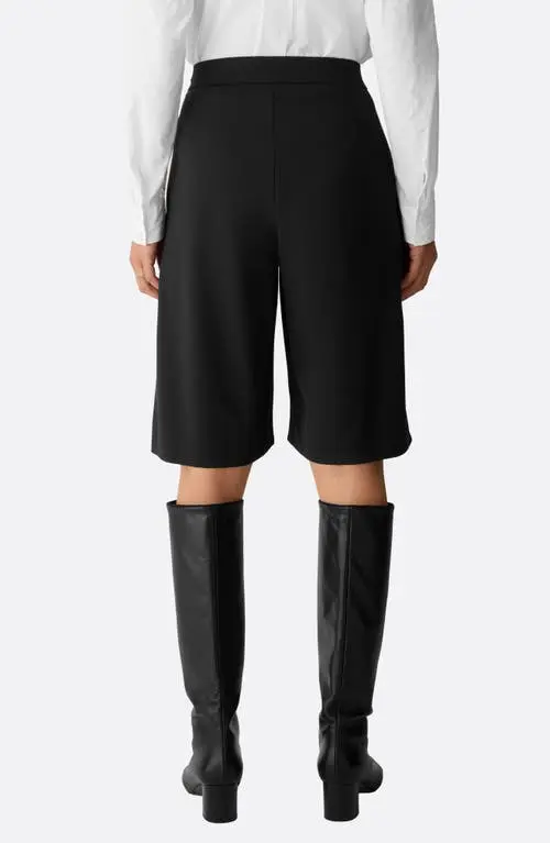 Eileen Fisher Pleated High Waist Wide Leg Shorts