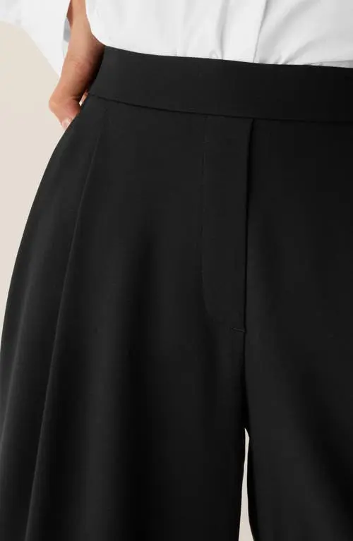 Eileen Fisher Pleated High Waist Wide Leg Shorts