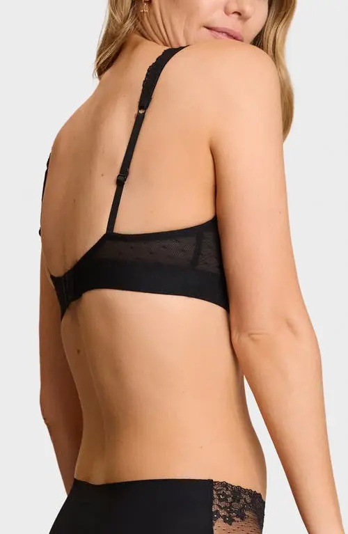 Commando Double Take Lace Plunge Underwire Bra - Black