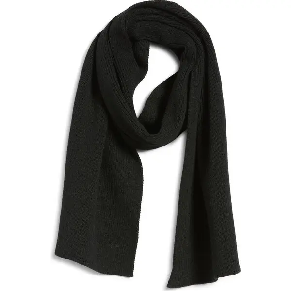 OPEN EDIT Core Wide Knit Scarf - Black